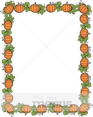 Pumpkin Patch Border | Holiday Menu Borders