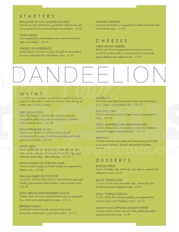 British Restaurant Menu A4 Page 1 british-restaurant-menu-a4-page-1