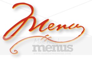 Handwritten Menu Script | Menu Courses Word Art