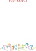 Cocktail Bar Menu Border