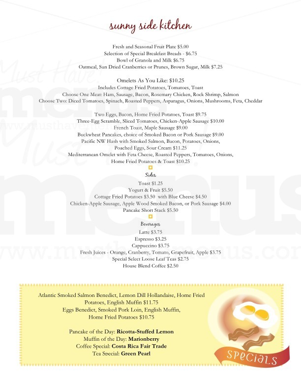 Breakfast Menu Template | Page 1