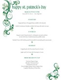 St. Patrick's Day Tasting Menu