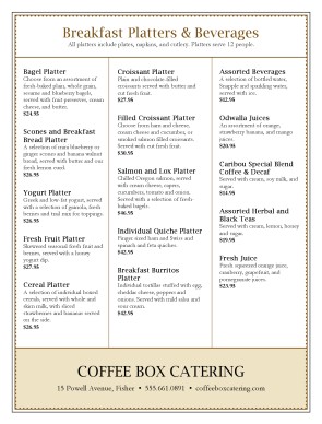 Breakfast Platter Menu | Template Archive