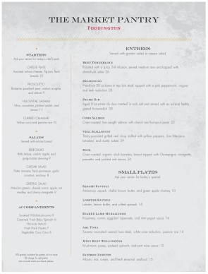 Customize British Restaurant Menu