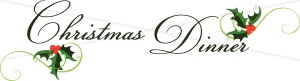 Vintage Christmas Dinner Header | Christmas Menu Images