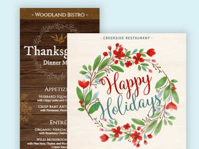 Navy Dessert Half Page Menu Template by MustHaveMenus