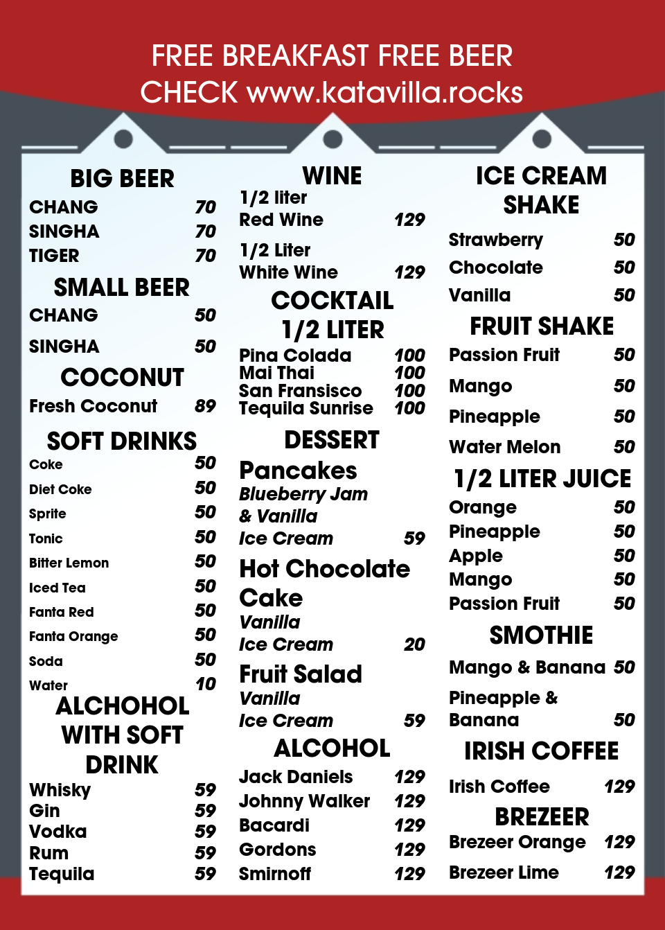 11 Best Photos Of Drink Menu List Menu Drink List